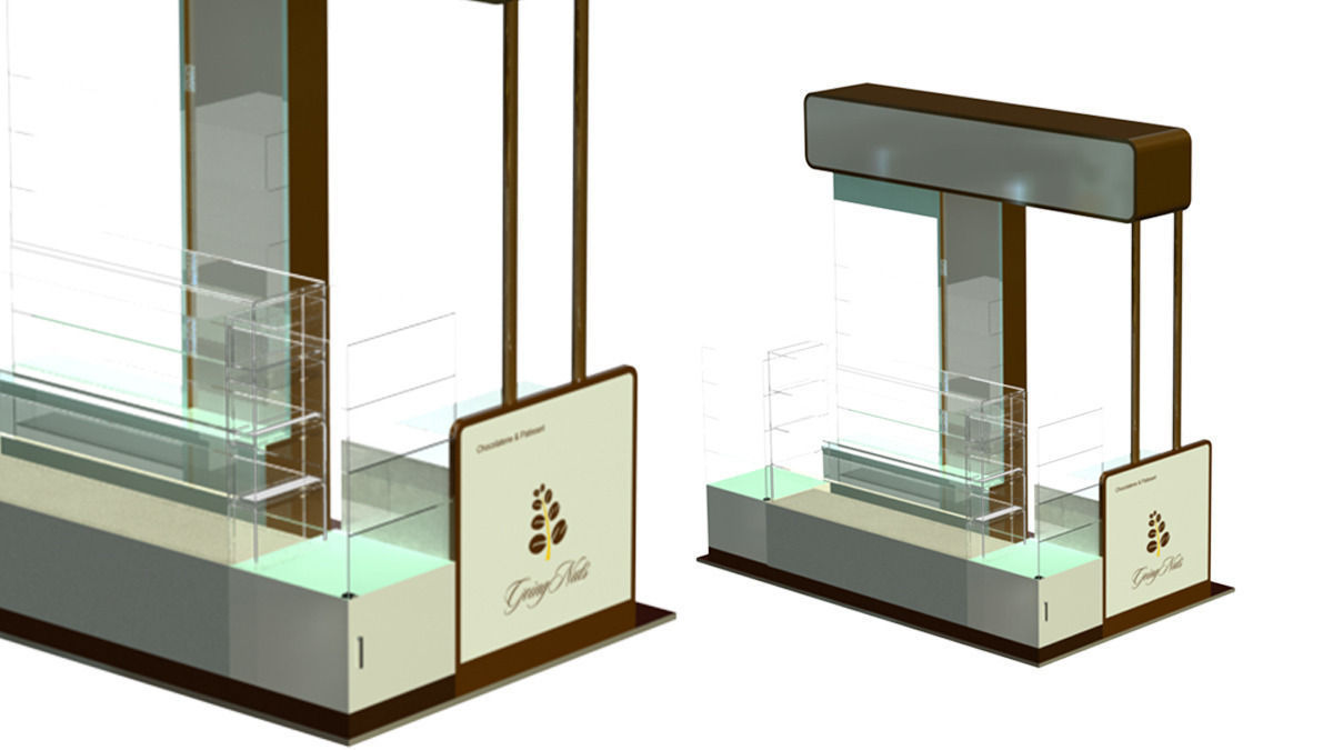 Kiosk design free 3D model | CGTrader