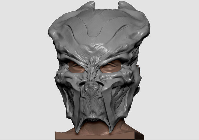 Ceremonial hunter mask 3D model 3D printable | CGTrader