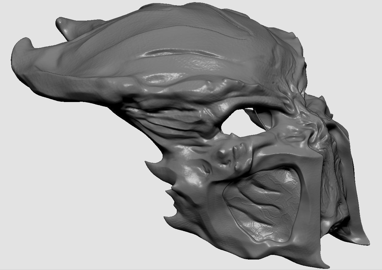 Ceremonial hunter mask 3D model 3D printable | CGTrader