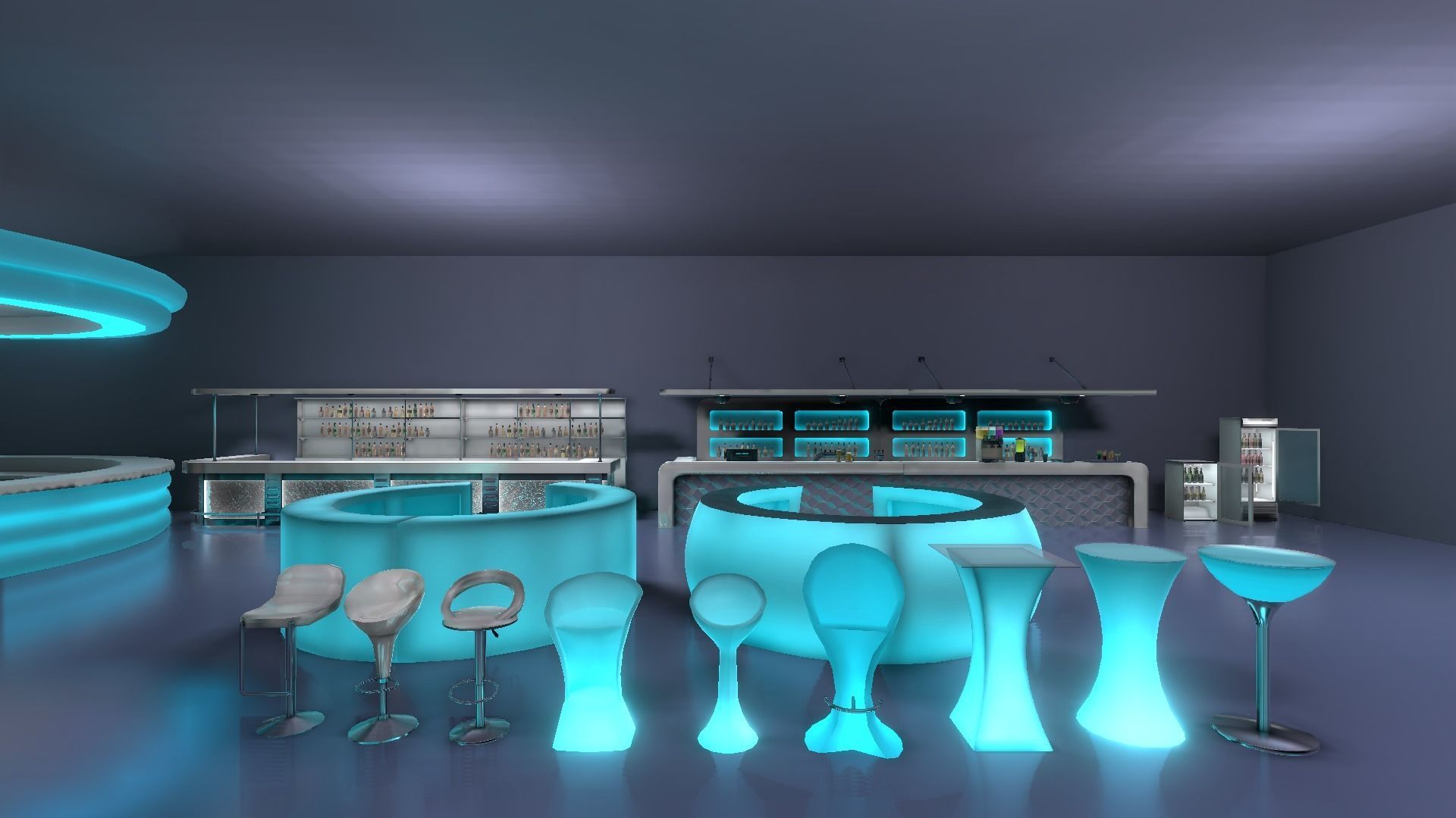 3D model Night Club props - Unity VR / AR / low-poly animated | CGTrader