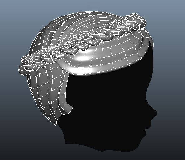 3D model Hair style for girl crown braid VR / AR / low-poly | CGTrader