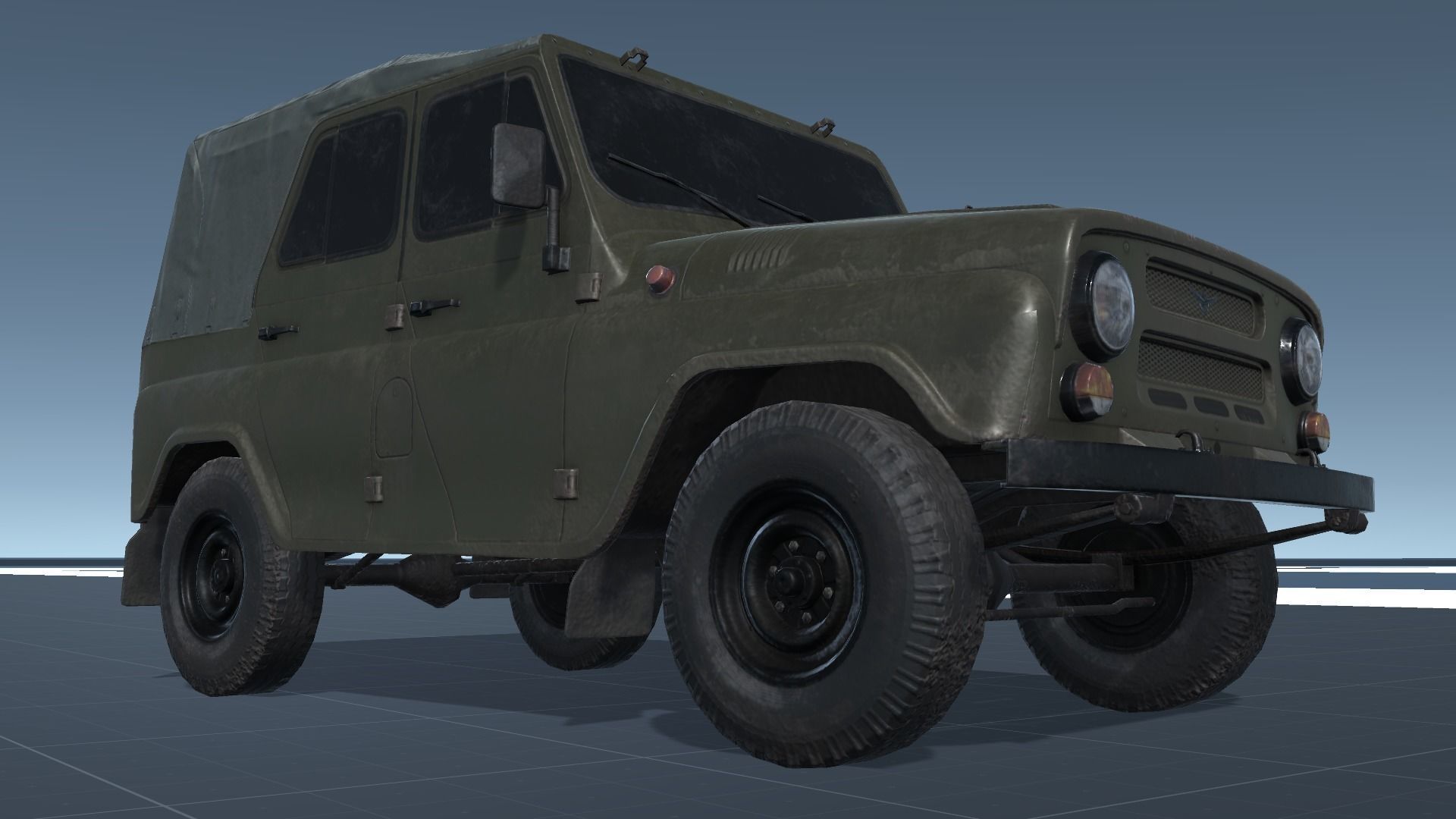 3D model UAZ Hunter military vehicle VR / AR / low-poly | CGTrader