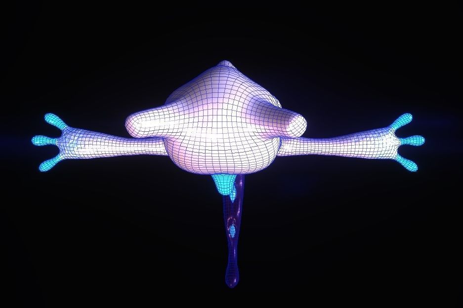 Glowing Mewtwo free VR / AR / low-poly 3D model rigged | CGTrader