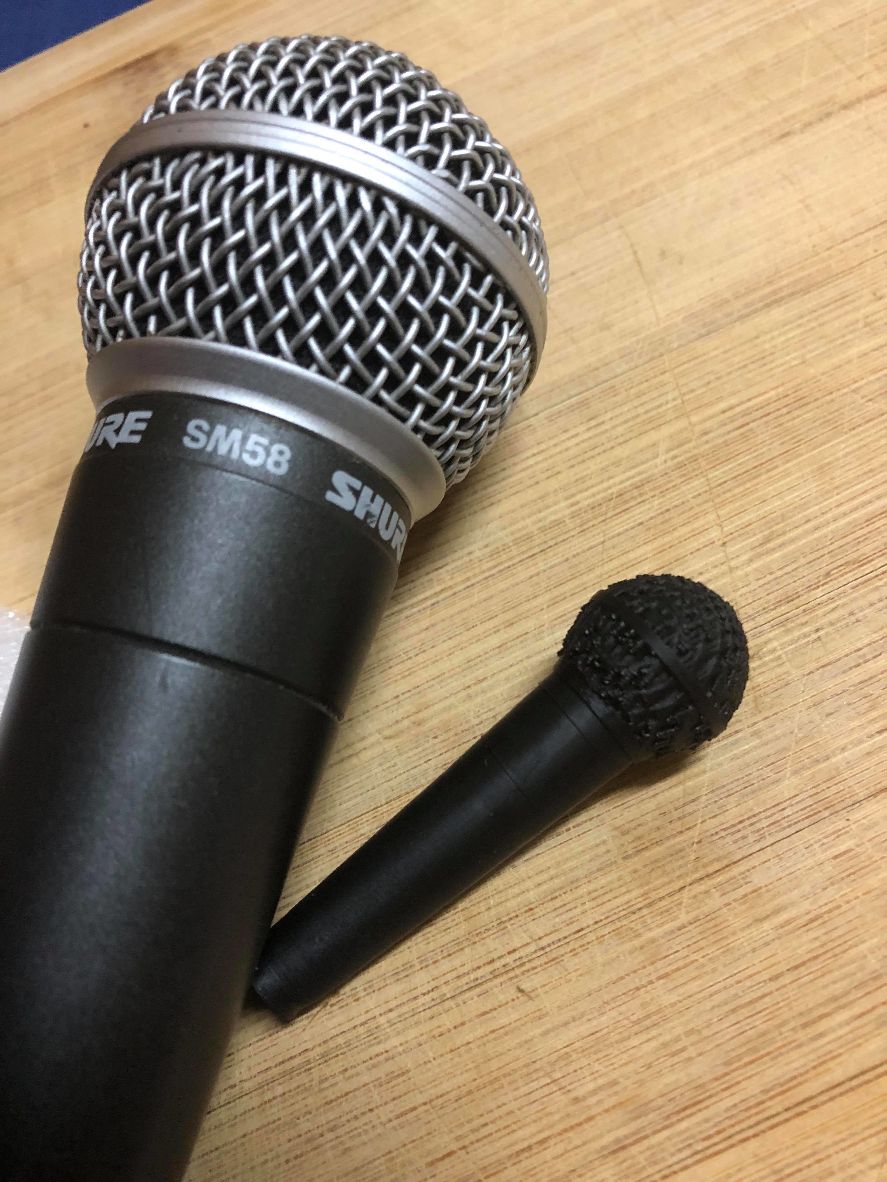 Shure SM-58 Miniature Microphone Replica free 3D model 3D printable ...