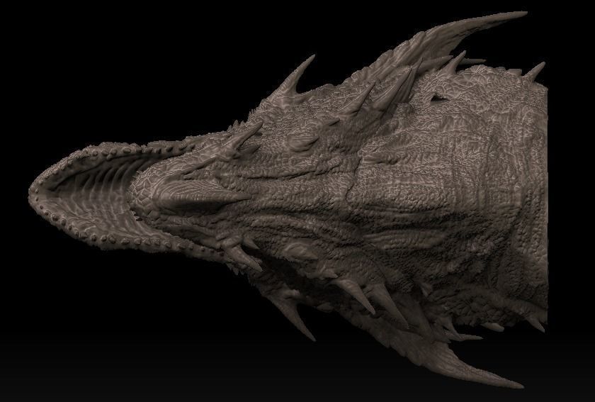 Smaug head bust 3D model | CGTrader