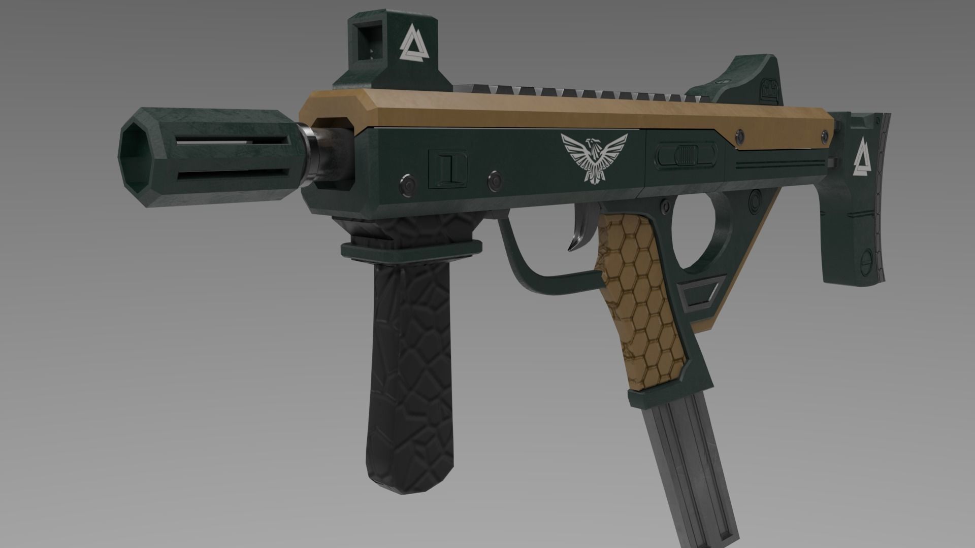 SMG Gun free VR / AR / low-poly 3D model | CGTrader