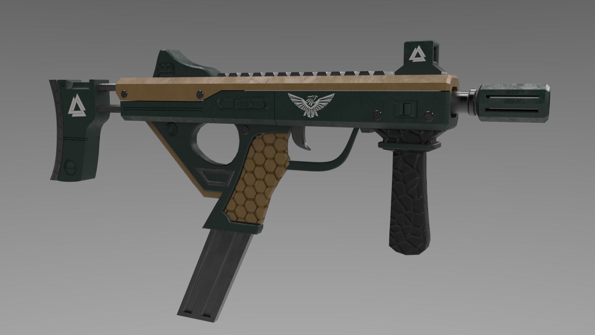 SMG Gun free VR / AR / low-poly 3D model | CGTrader