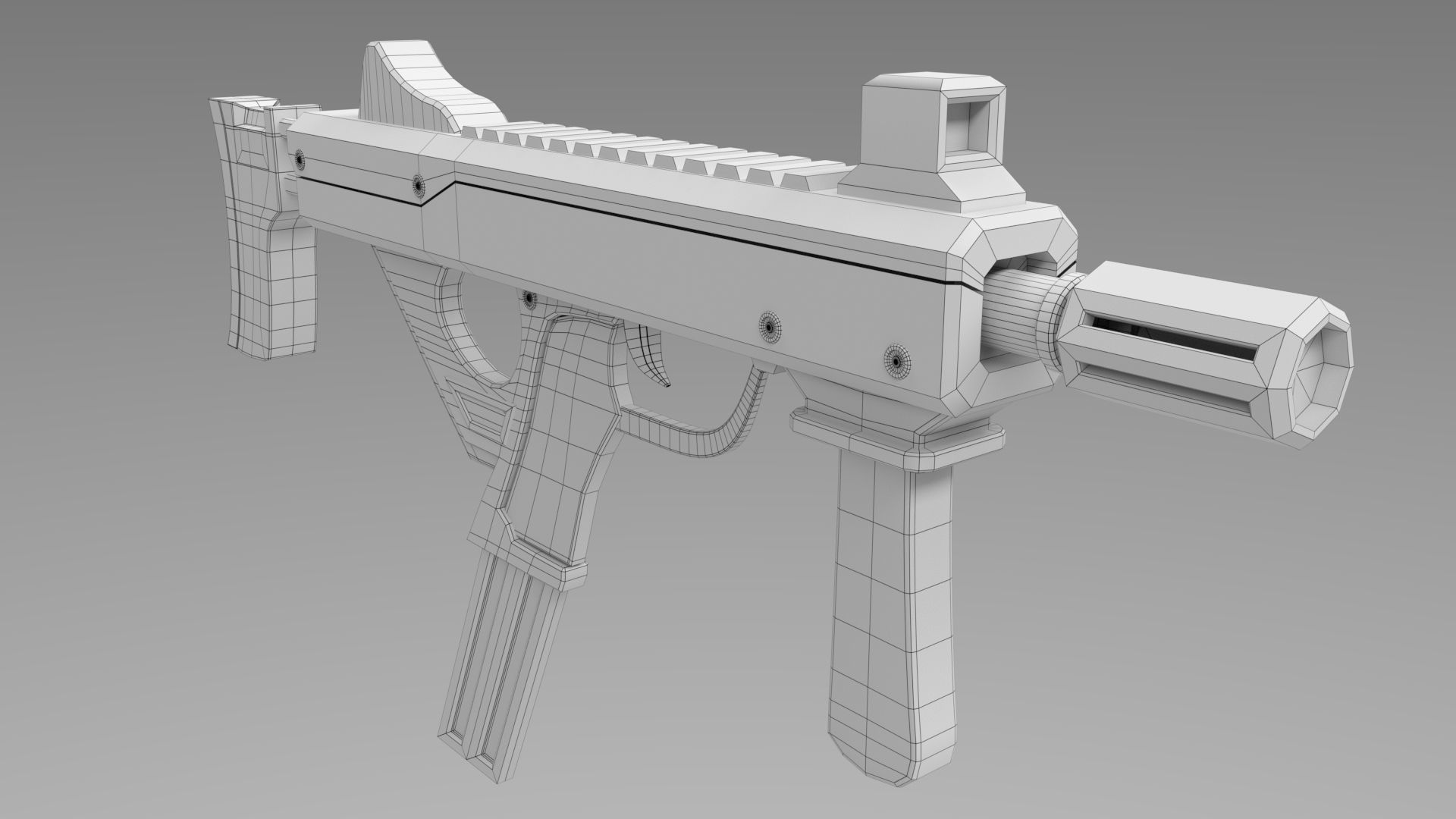 SMG Gun free VR / AR / low-poly 3D model | CGTrader