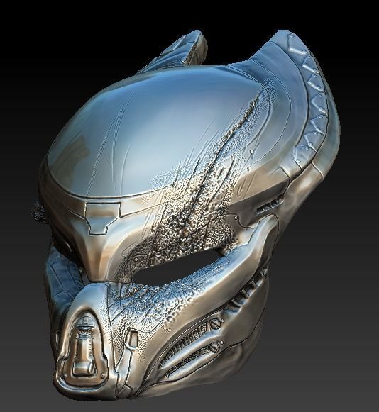 Fugitive Predator damaged bio mask 3d model 3D model | CGTrader