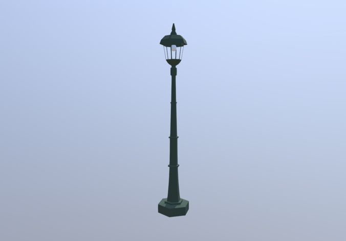 3D model Low-poly Outdoor Lamp VR / AR / low-poly | CGTrader