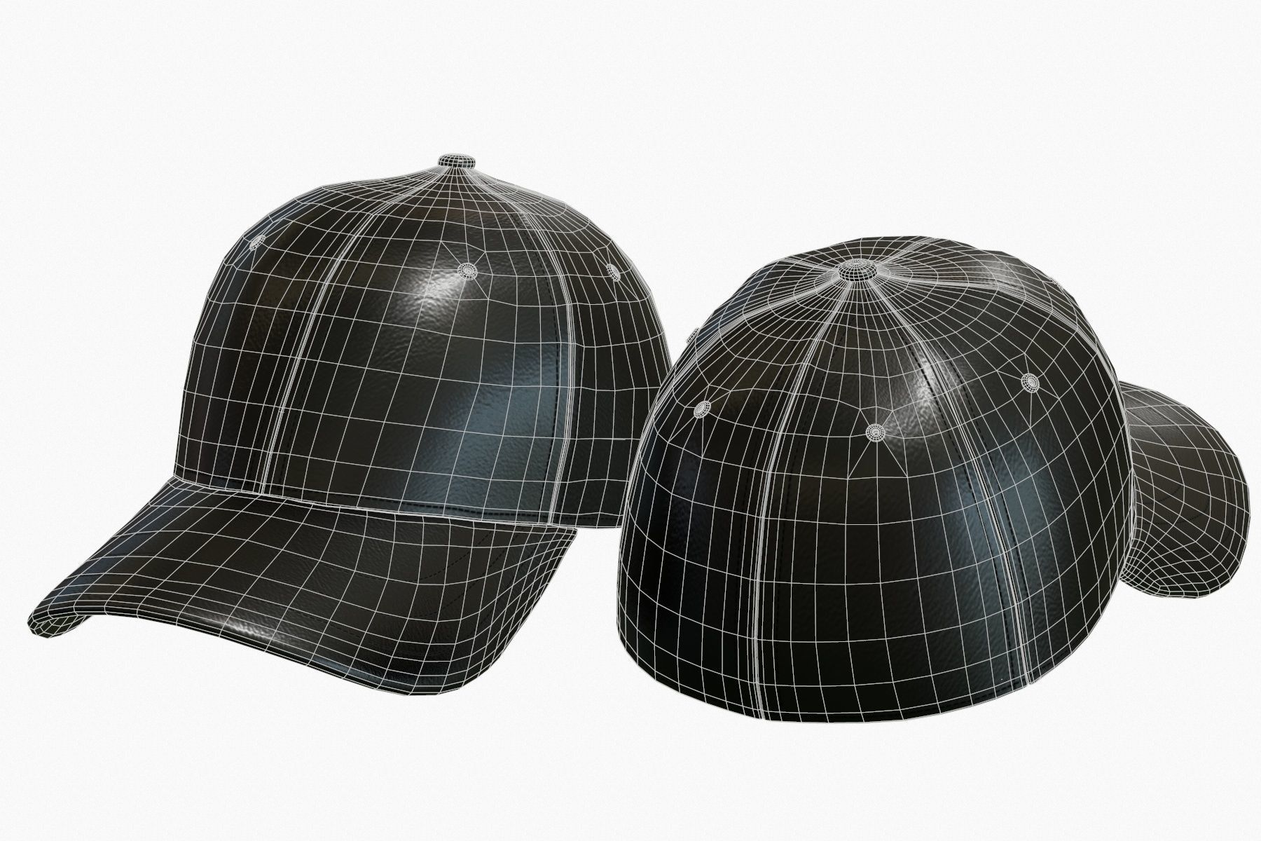 3D model Cap Fitted VR / AR / low-poly | CGTrader