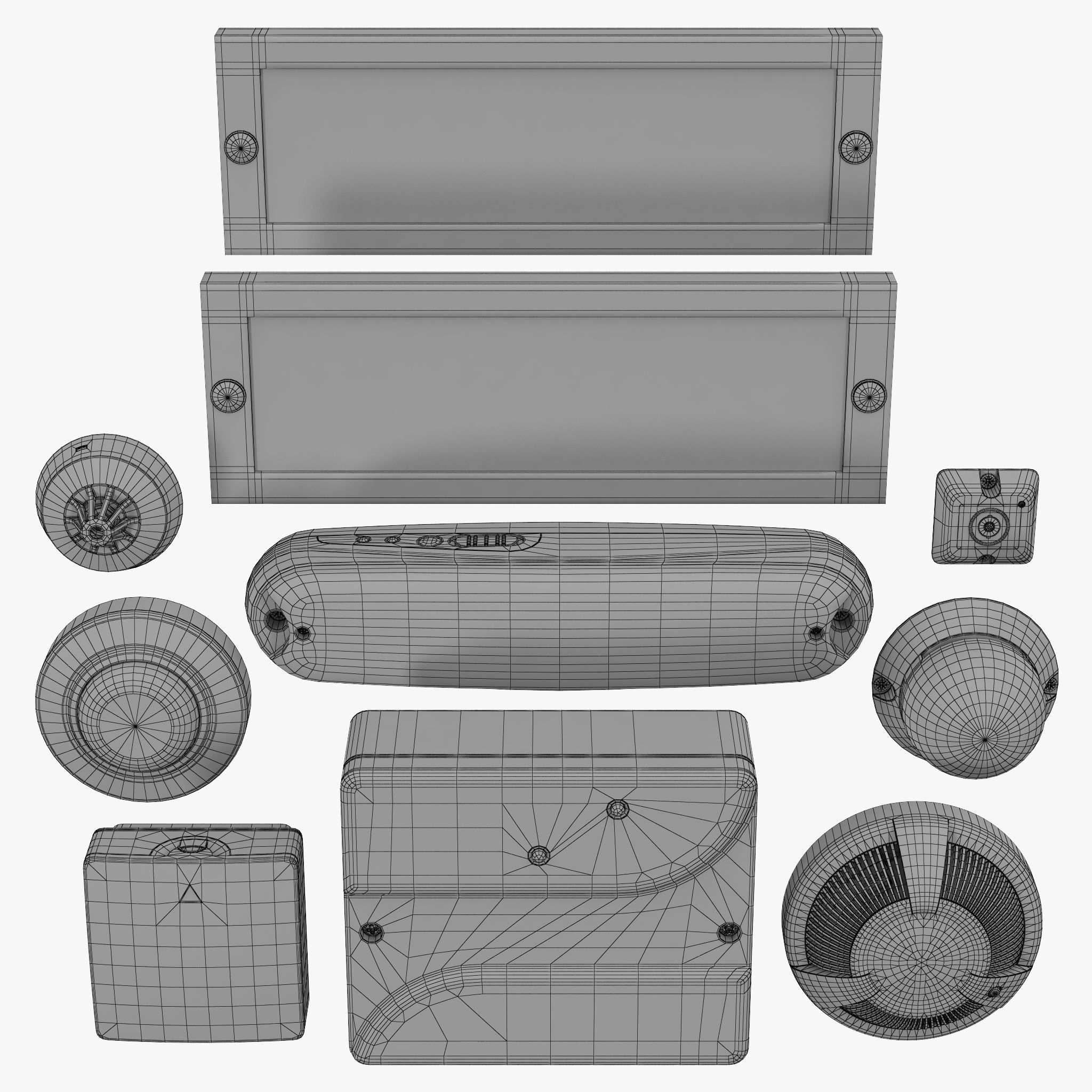 Fire alarm Set 3D model | CGTrader