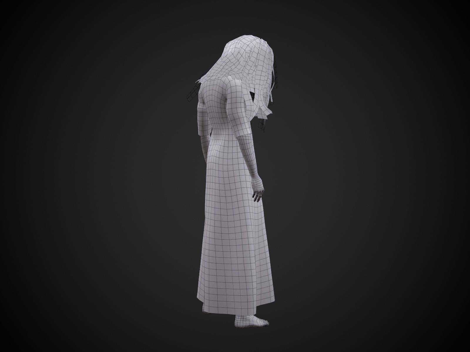3D model Horror Girl VR / AR / low-poly | CGTrader