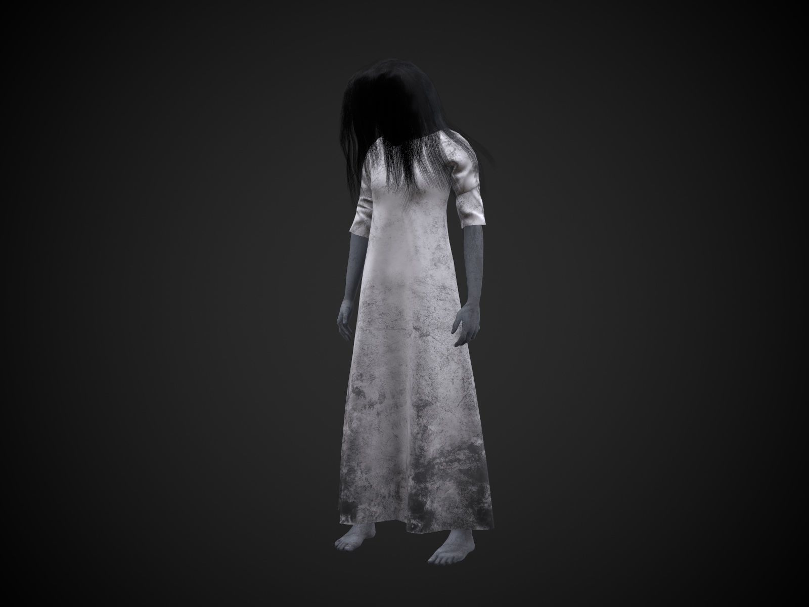3D model Horror Girl VR / AR / low-poly | CGTrader