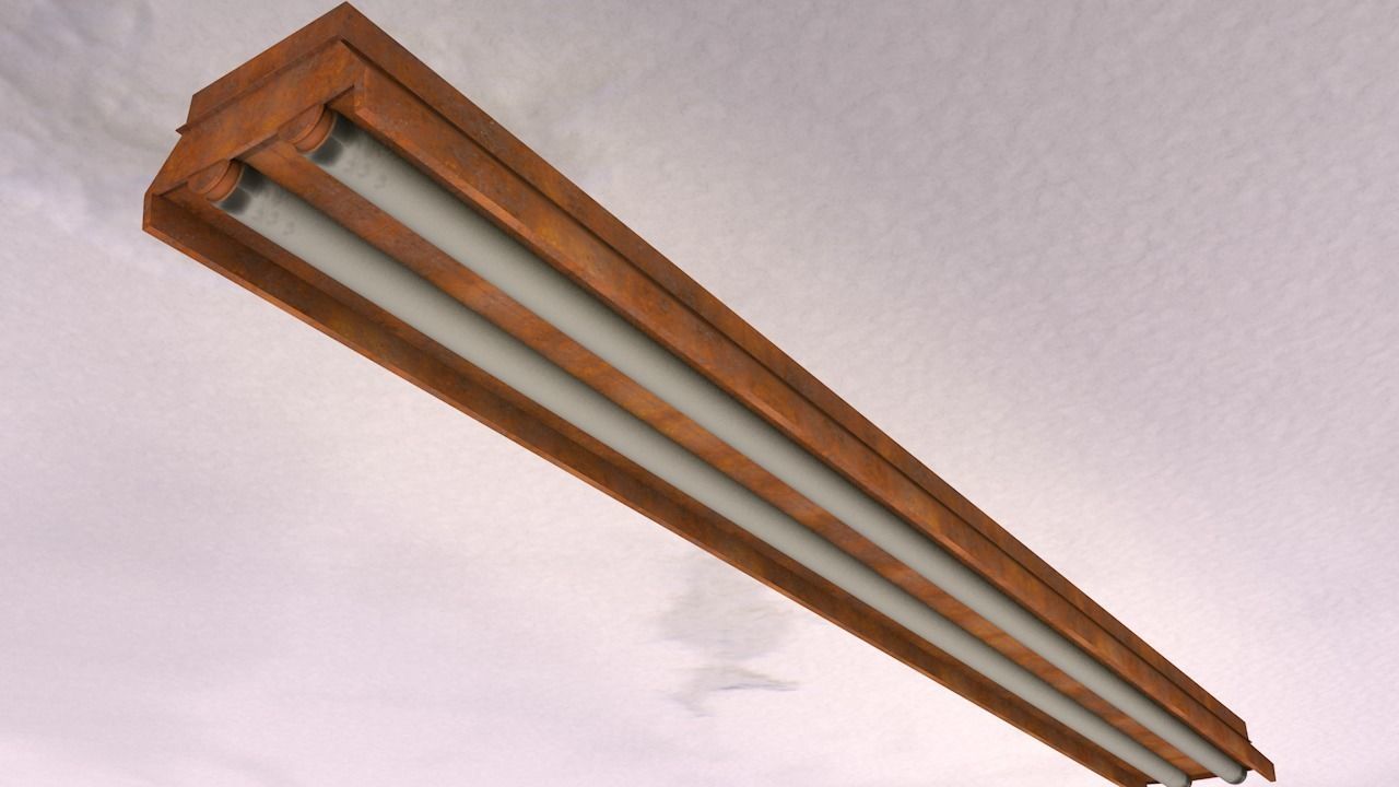 3D Old Rusty Tubelight | CGTrader