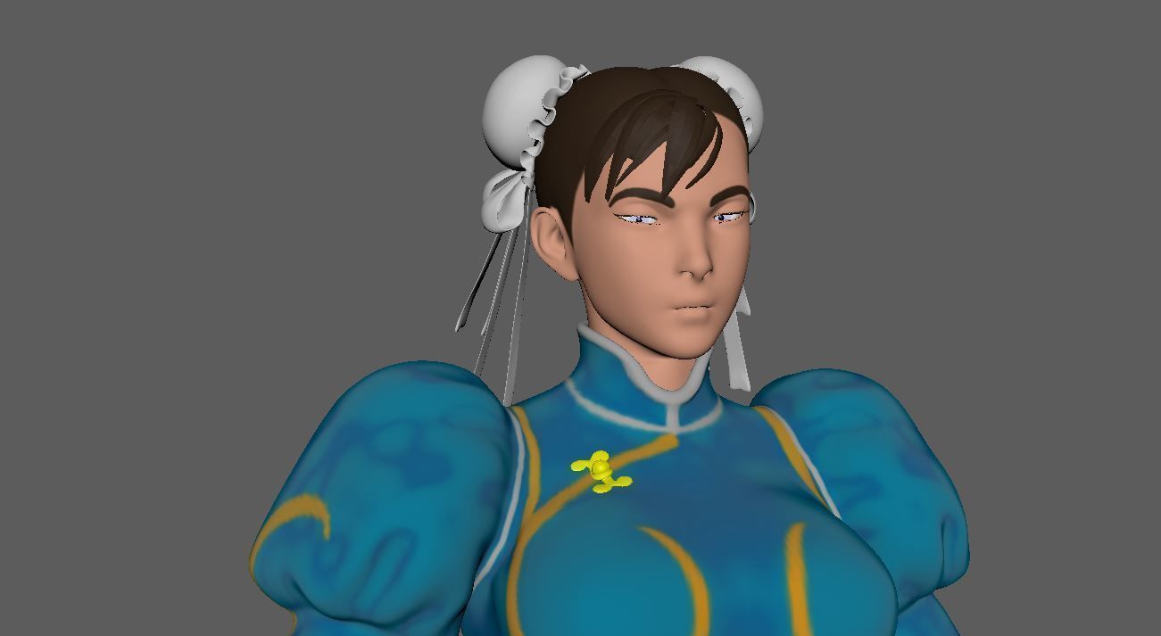 Street Fighter Chun Li - 3D Production Model Rigged 3D model rigged ...