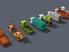 3D model Low Poly Truck Pack 01 Isometric VR / AR / low-poly | CGTrader