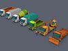 3D model Low Poly Truck Pack 01 Isometric VR / AR / low-poly | CGTrader