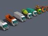 3D model Low Poly Truck Pack 01 Isometric VR / AR / low-poly | CGTrader