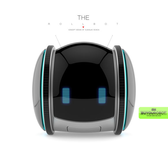 Cute rolling bot toy 3D model | CGTrader