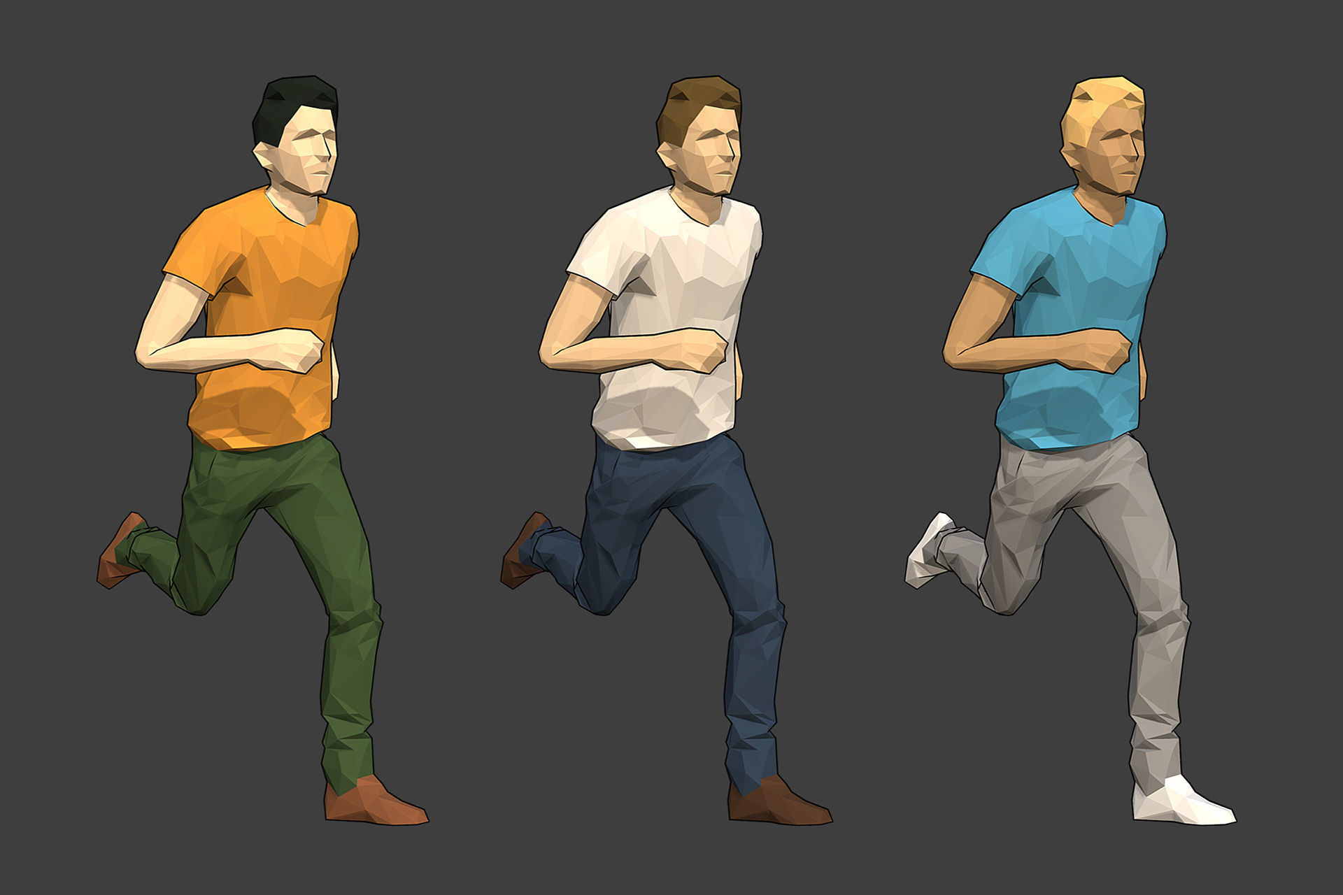 3D model Rigged Lowpoly Male Character - Tim VR / AR / low-poly rigged ...