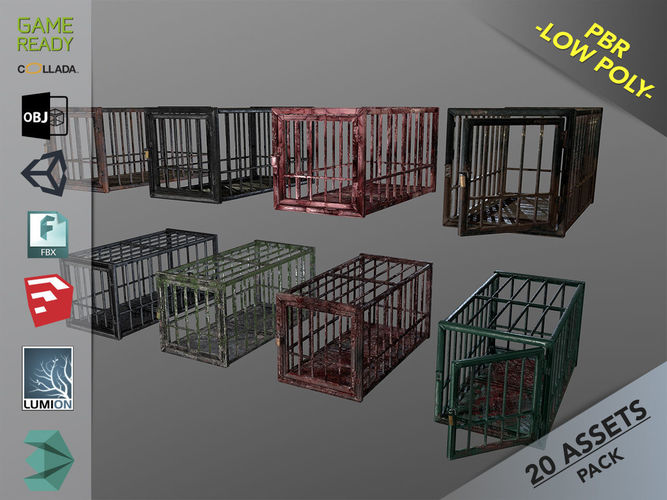 3D model Animal Cage VR / AR / low-poly | CGTrader
