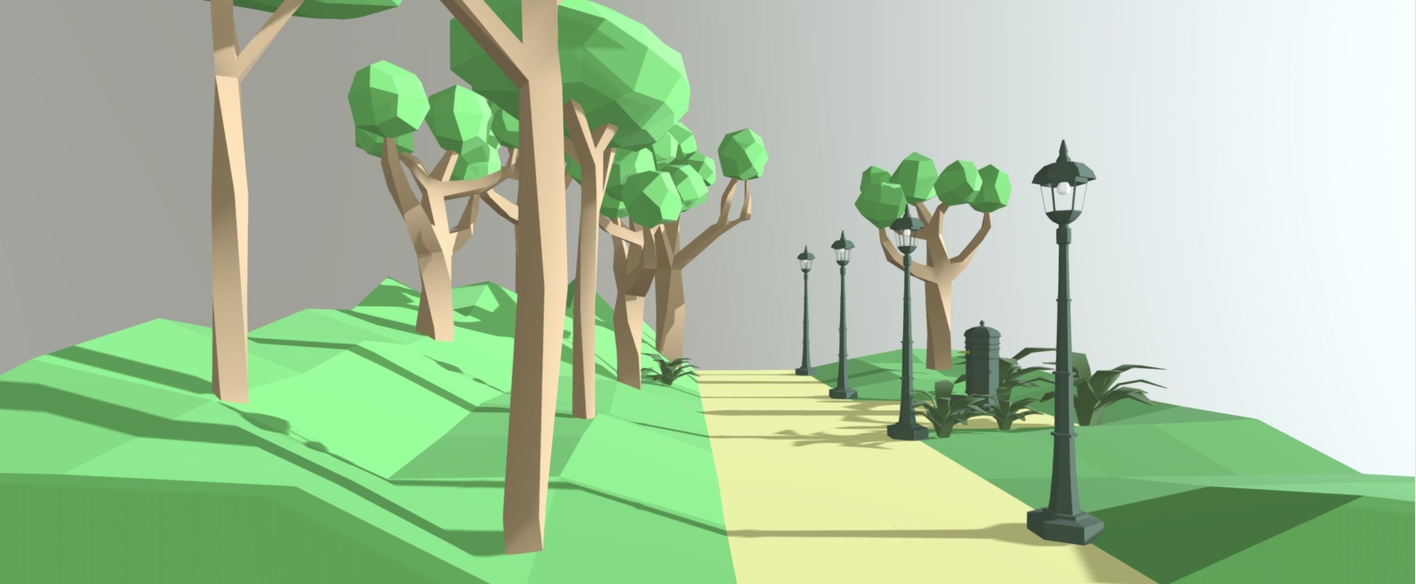 3D model Low-poly Park Scene VR / AR / low-poly | CGTrader