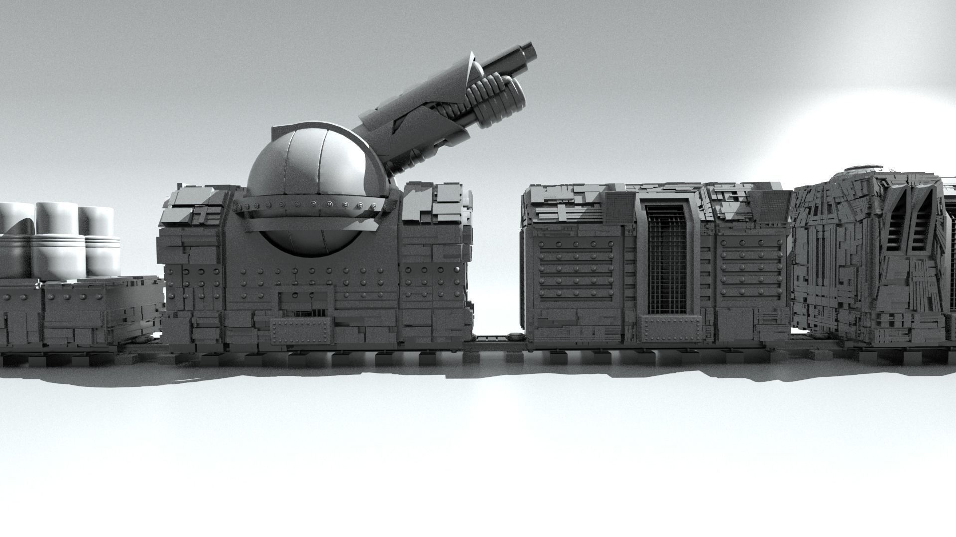 Armored Train High Poly 3D model | CGTrader