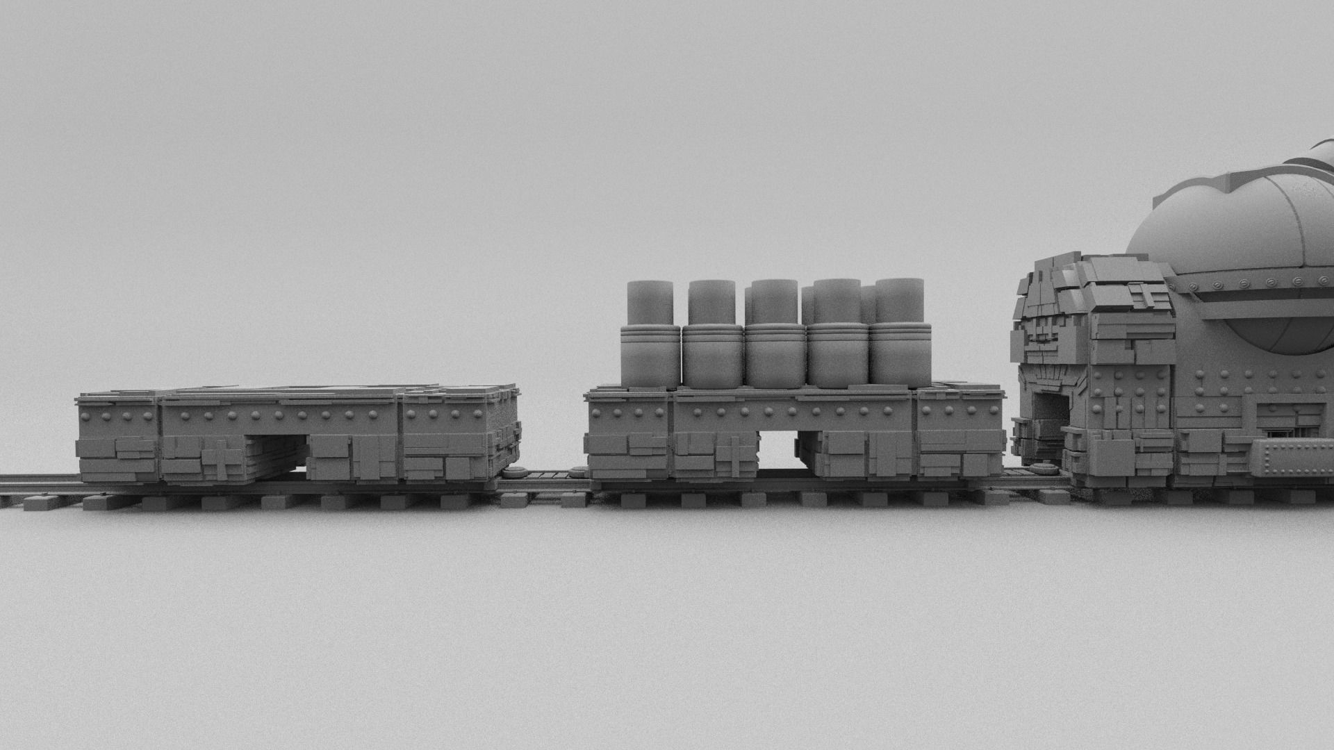 Armored Train High Poly 3D model | CGTrader