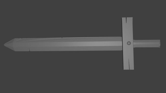 3D model Wooden sword LowPol VR / AR / low-poly | CGTrader