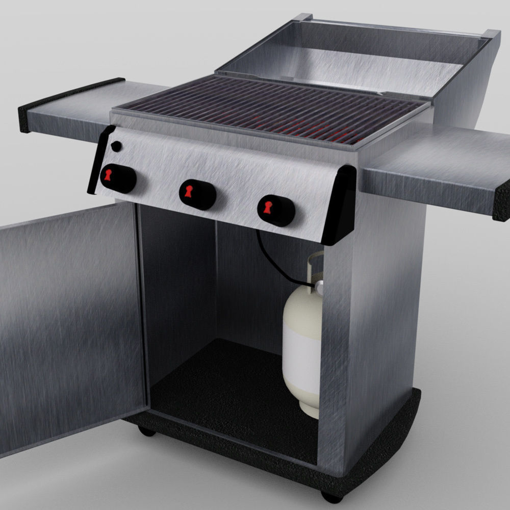 Gas Grills 3D model rigged | CGTrader