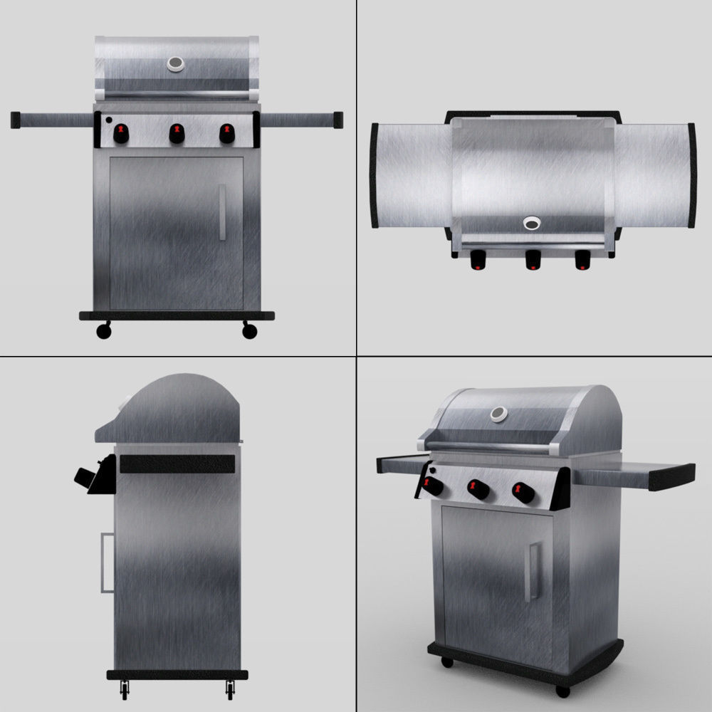 Gas Grills 3D model rigged | CGTrader