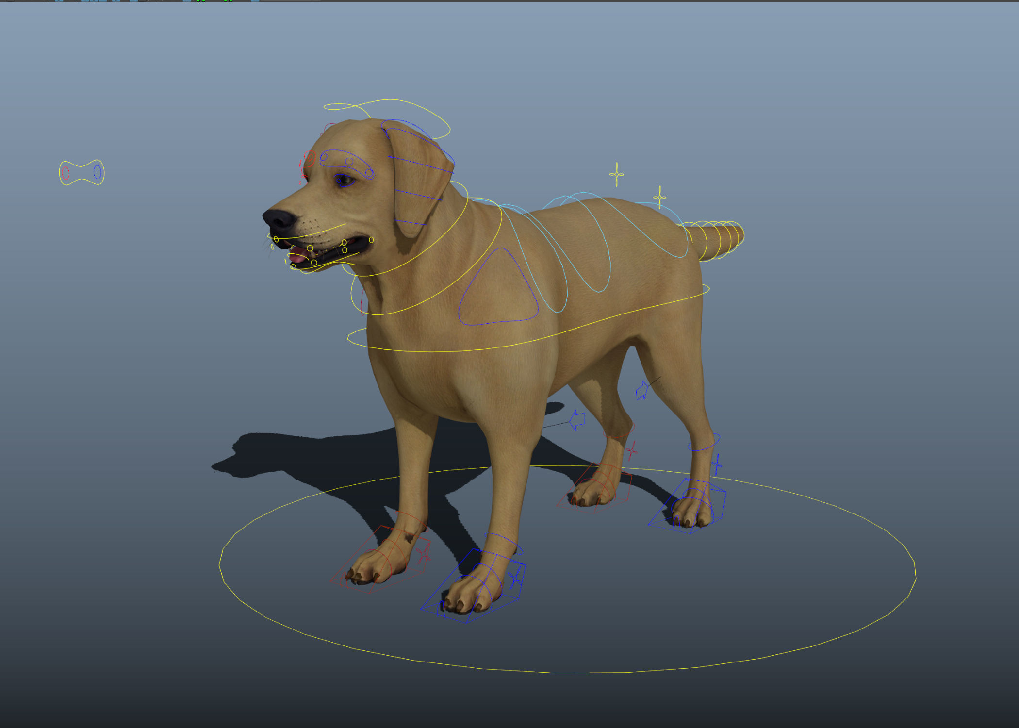 3D model Dog rigged and animated VR / AR / low-poly rigged animated ...