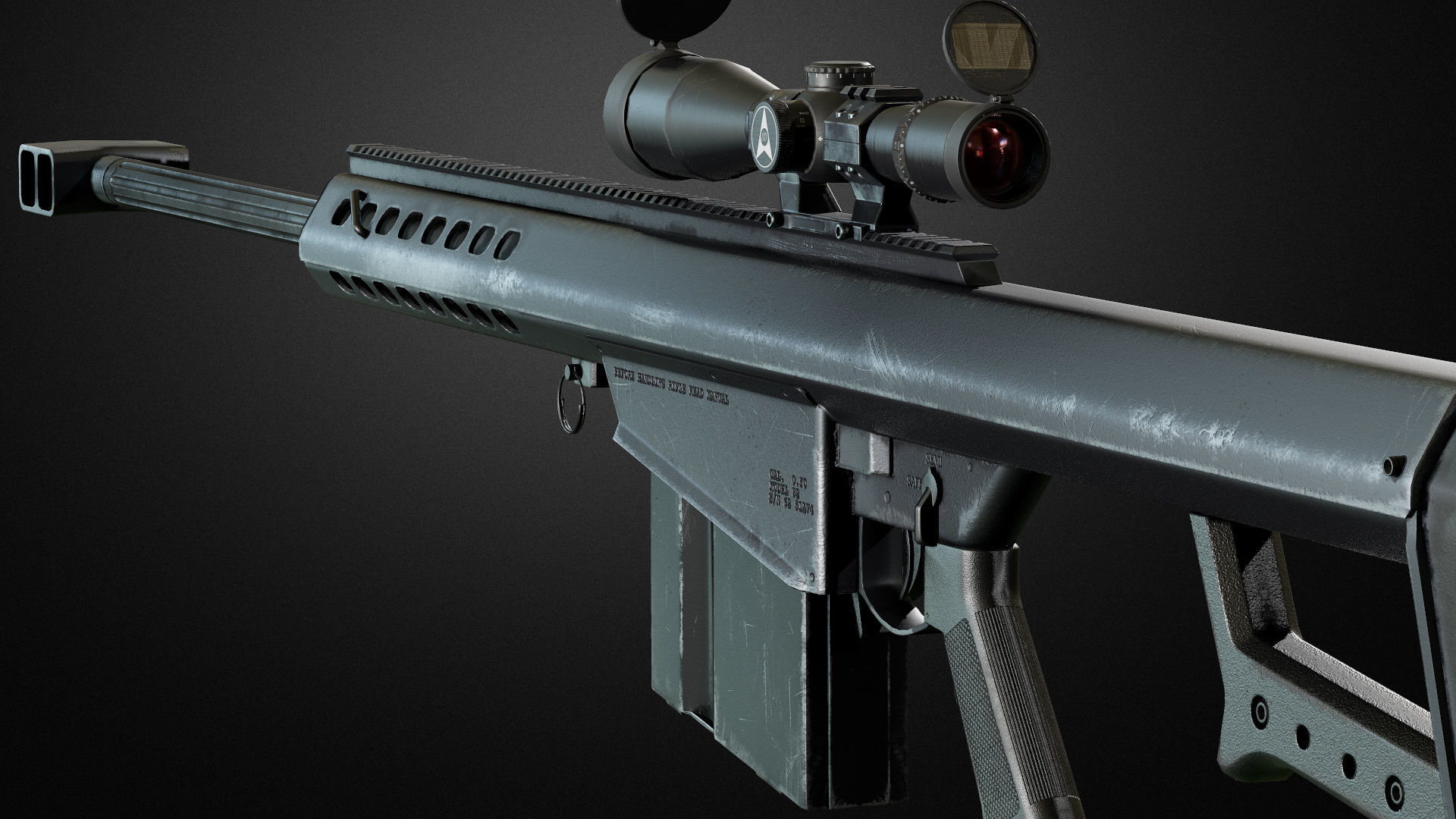 3D model M82 Barrett VR / AR / low-poly rigged | CGTrader
