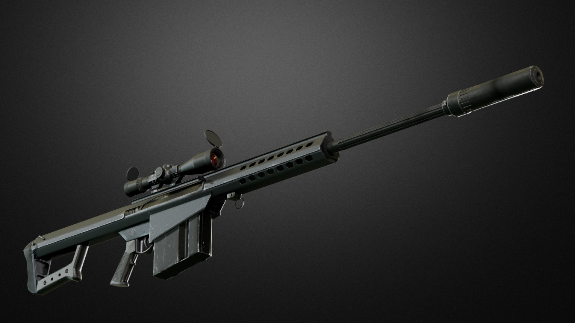 3D model M82 Barrett VR / AR / low-poly rigged | CGTrader
