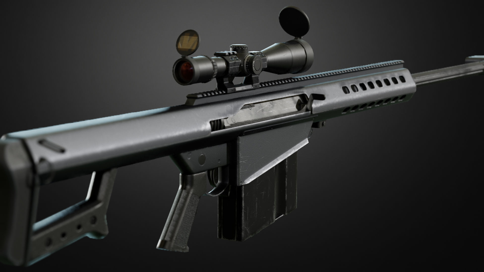 3D model M82 Barrett VR / AR / low-poly rigged | CGTrader