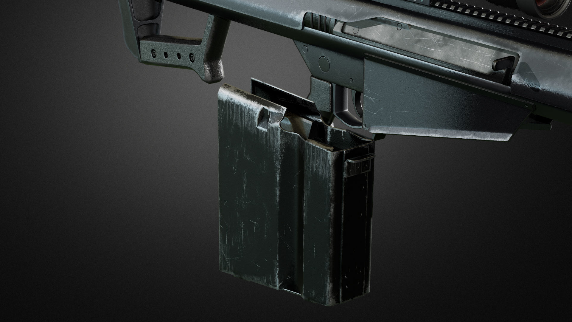3D model M82 Barrett VR / AR / low-poly rigged | CGTrader