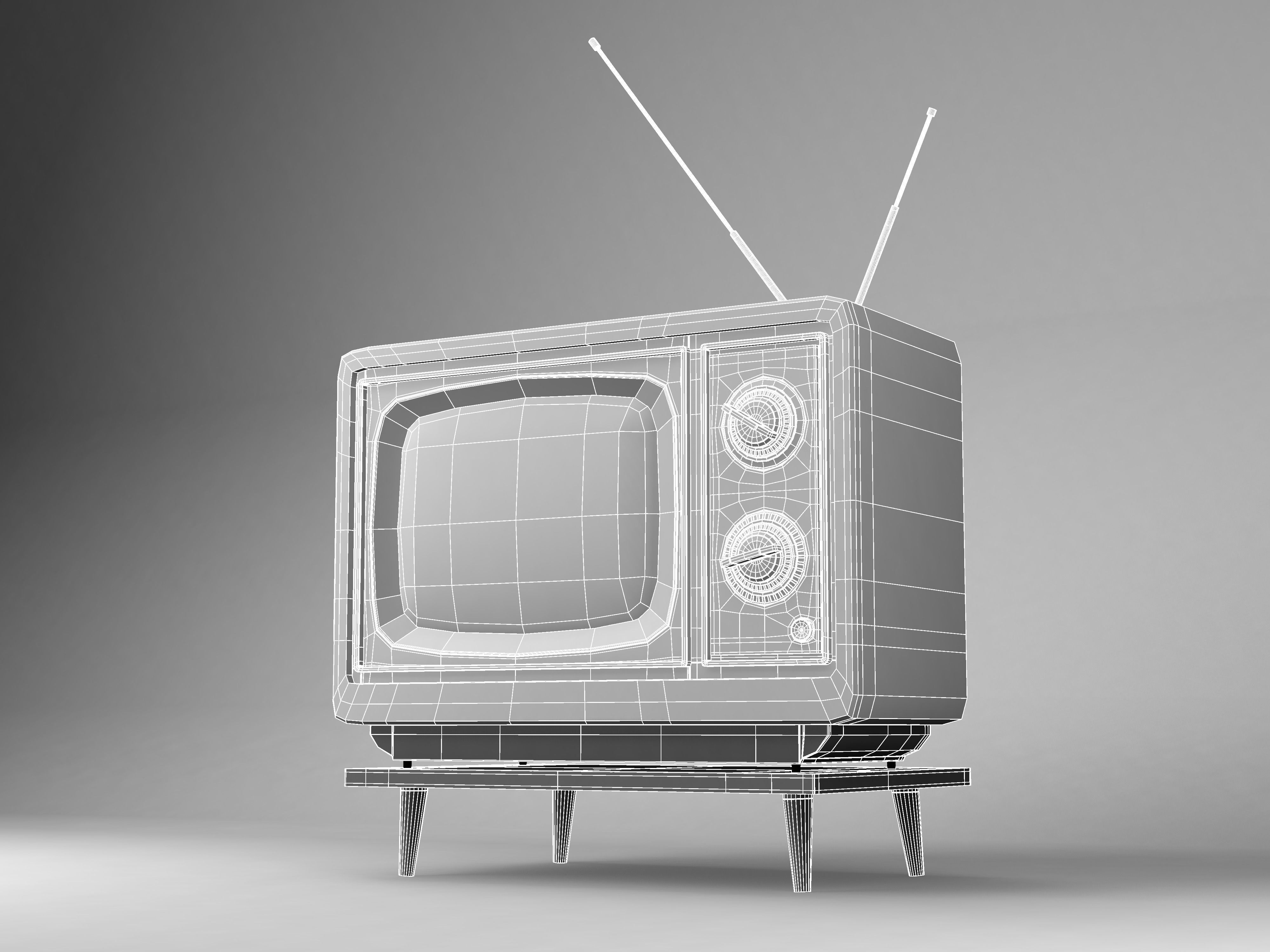OLD Tv model 3D model | CGTrader