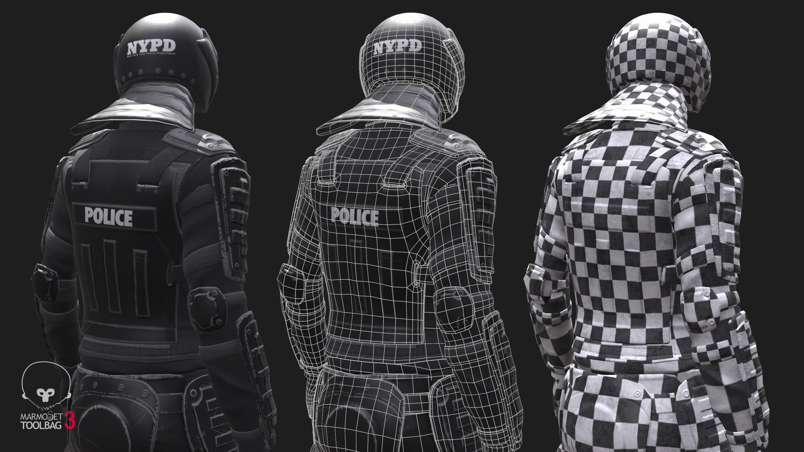 3D model Riot Armor VR / AR / low-poly rigged animated | CGTrader