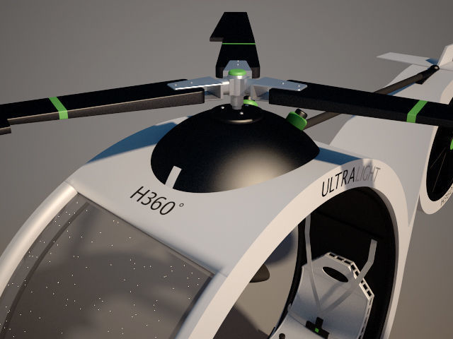 Ultra Light Helicopter Animated 3D model animated | CGTrader
