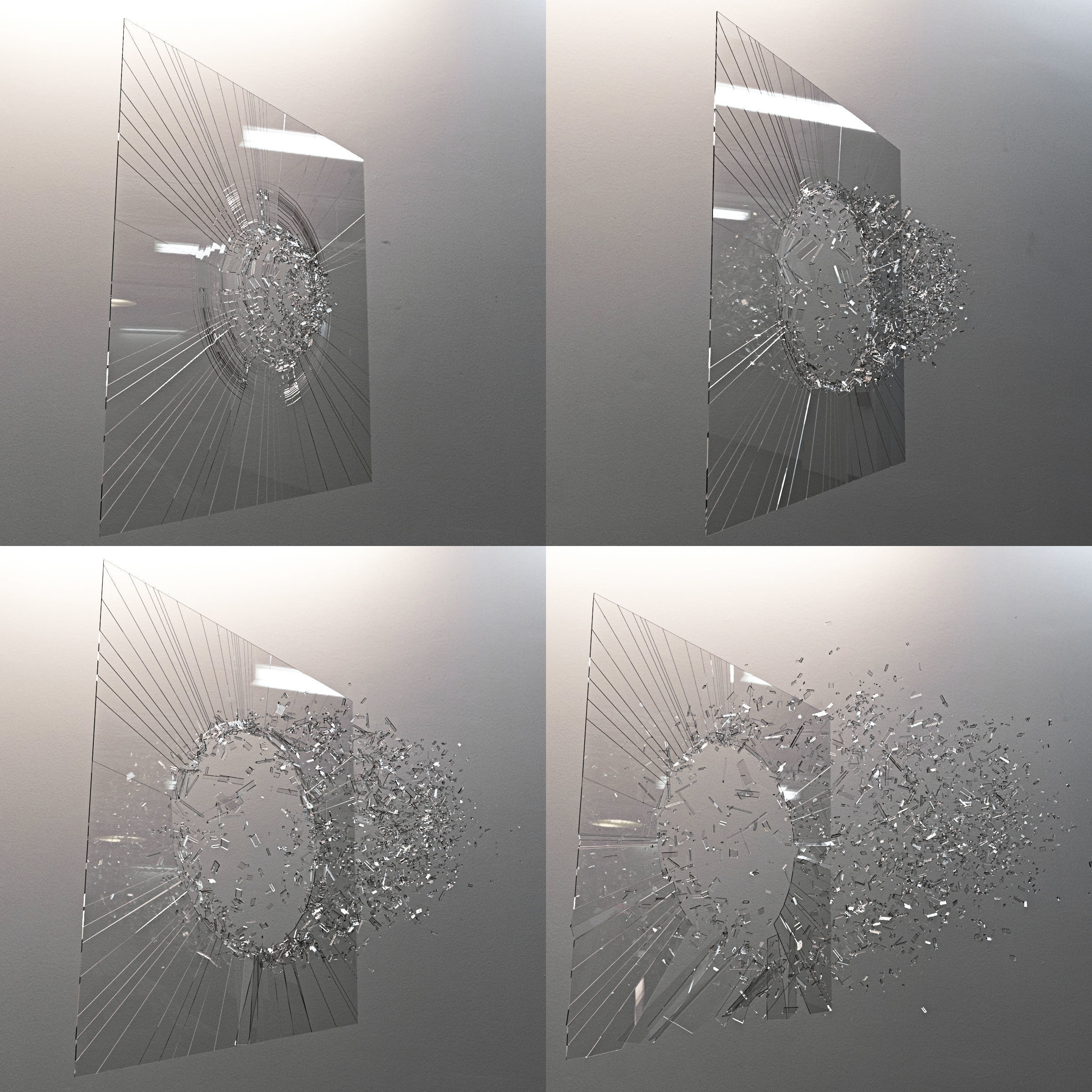 Set Broken Glass 3D model | CGTrader