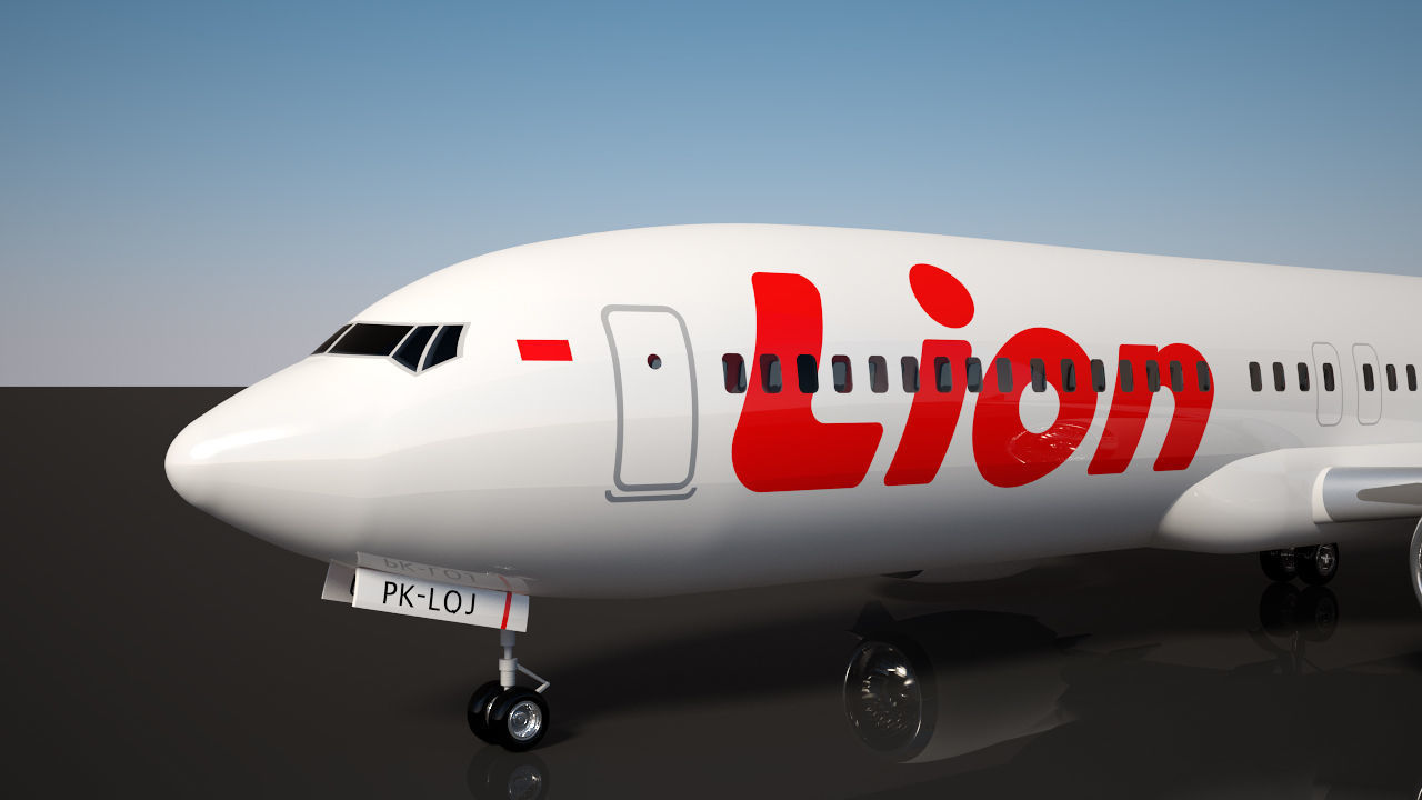 Lion Air Boeing 737 MAX 8 3D model | CGTrader