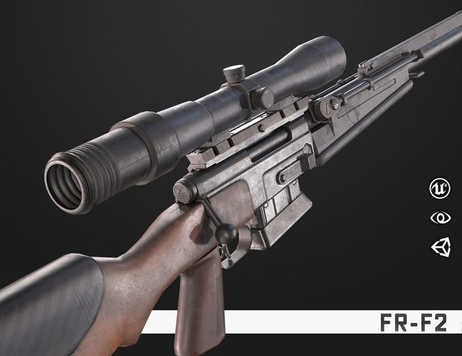 3D model FR-F2 Sniper Rifle VR / AR / low-poly | CGTrader