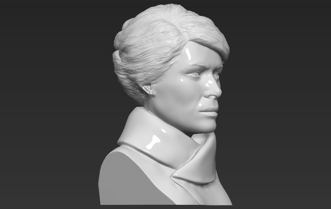 Melania Trump bust 3D printing ready stl obj formats 3D model 3D ...