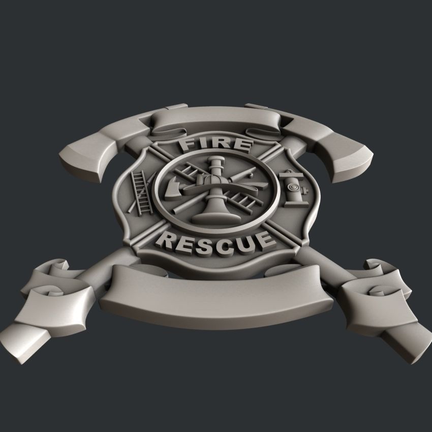 3d STL models for CNC or 3d printer Fire Rescue 3D model 3D printable ...