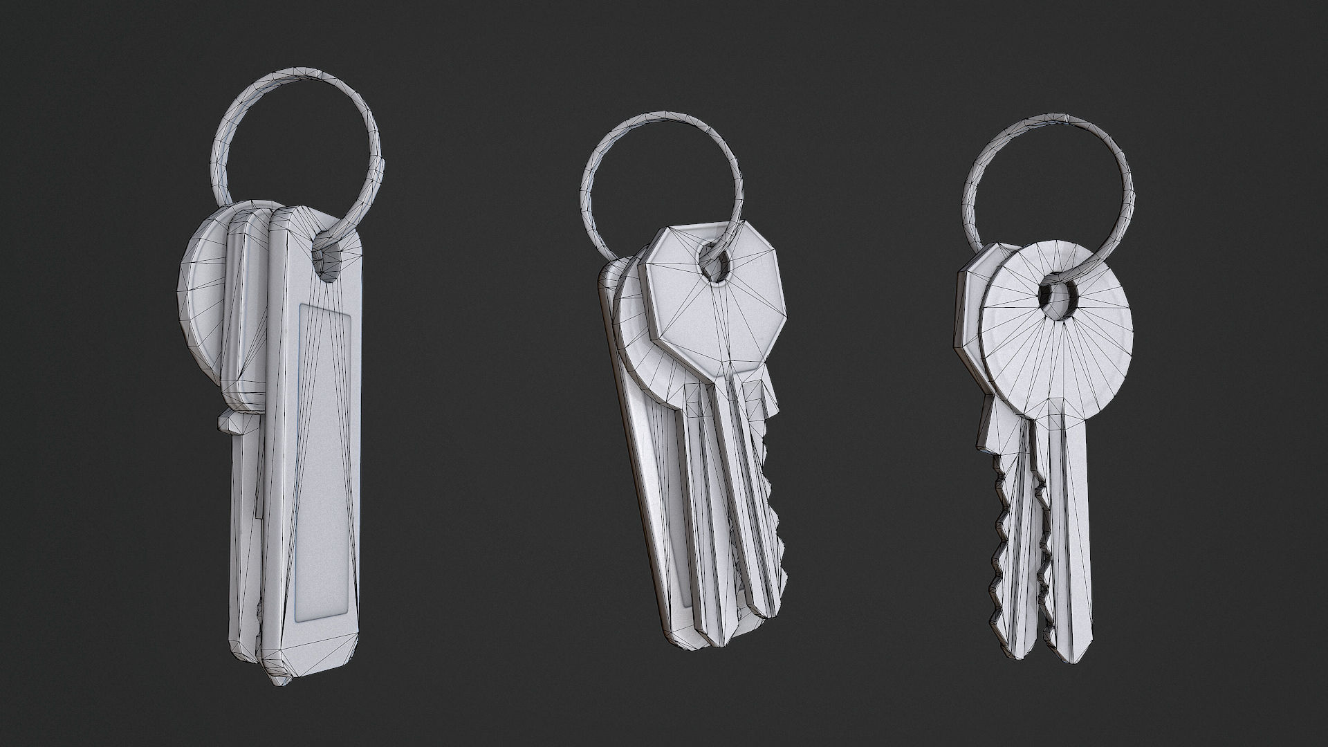 3D model Keys Set VR / AR / low-poly | CGTrader