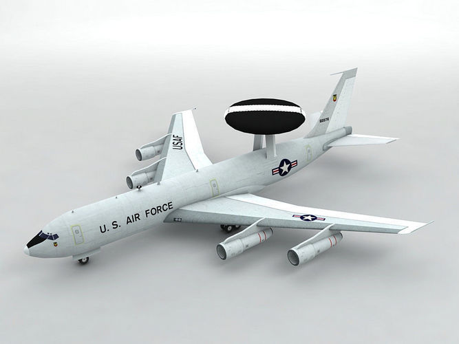3D model E-3 Sentry AWACS Aircraft VR / AR / low-poly | CGTrader