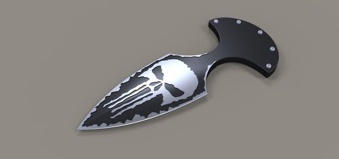Punisher push dagger 3D model | CGTrader