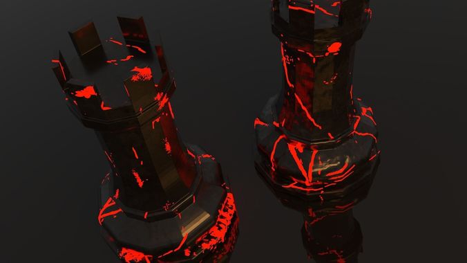 Demonic Rooks Chess Piece 3D model | CGTrader