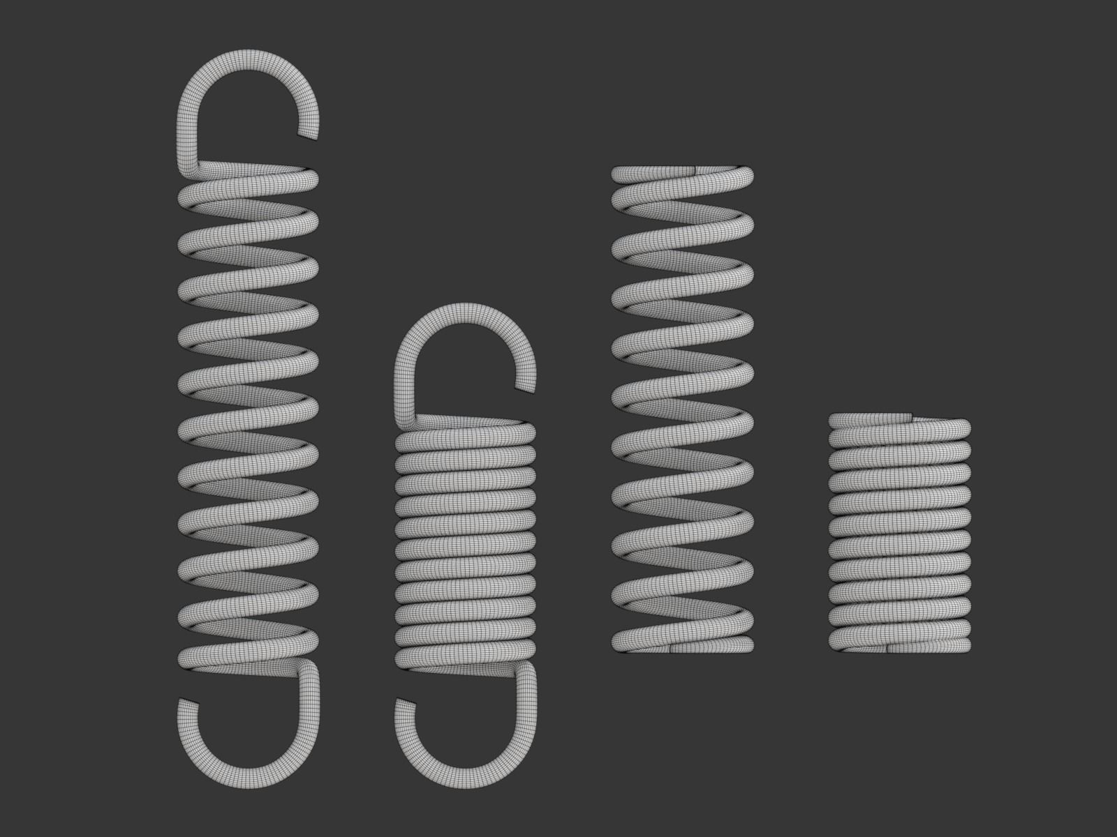 Animated Metal Springs made in Blender 3D model | CGTrader